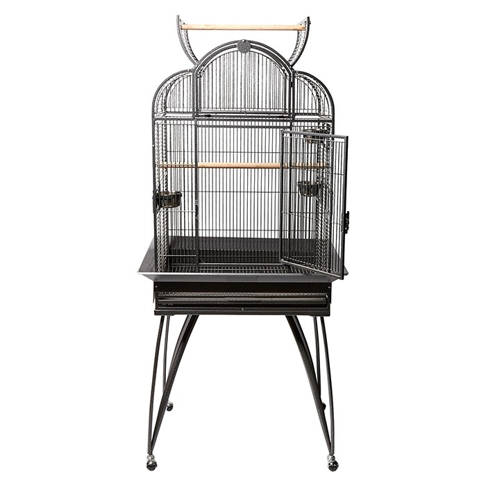 826 Parrot Cage Silver & Black - Planet Pet