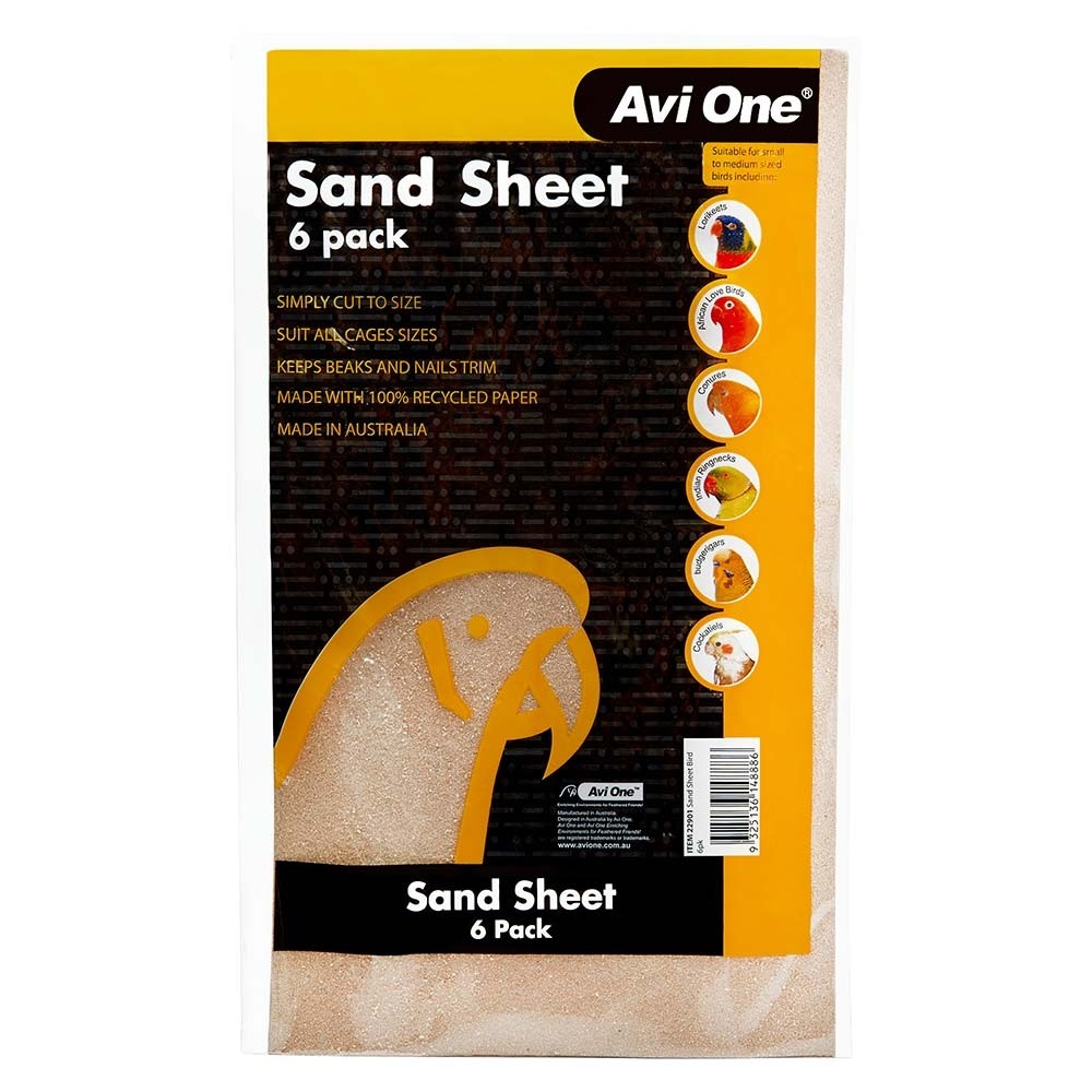 Bird Sand Sheet 6 Pack - Planet Pet