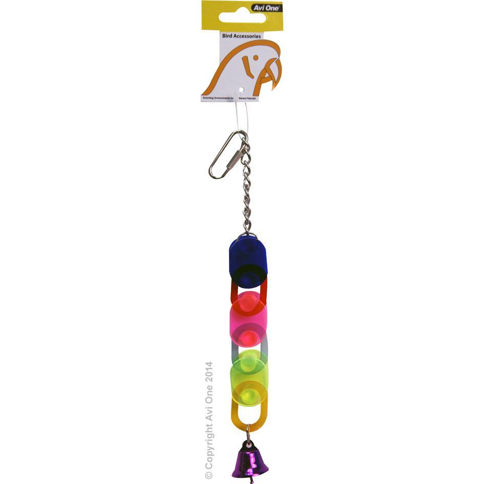 Bird Toy Acrylic 3 Chain with Bell - Planet Pet