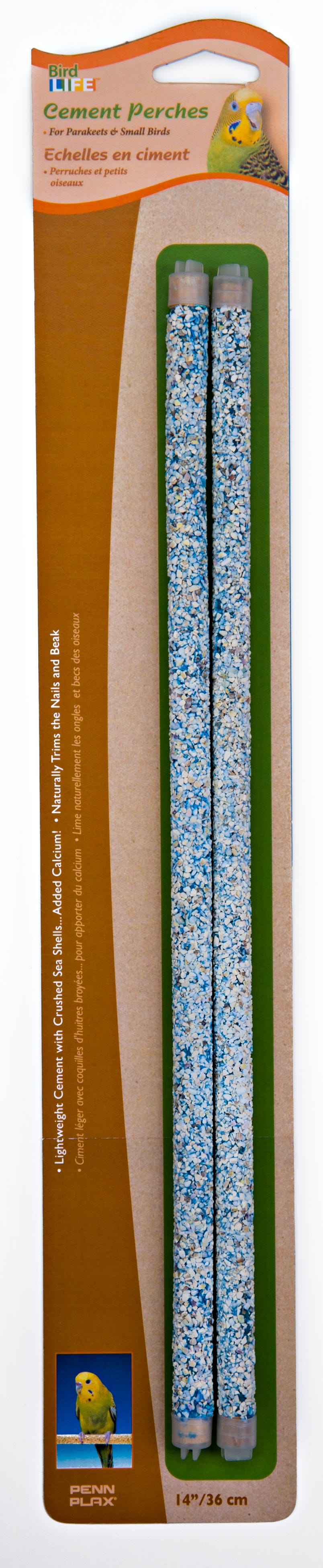 Wood and Cement Bird Perch 35cm - Planet Pet